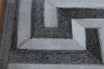 Madisons Gray and White Cowhide Rug - Patchwork Maze Pattern – Posh Rug