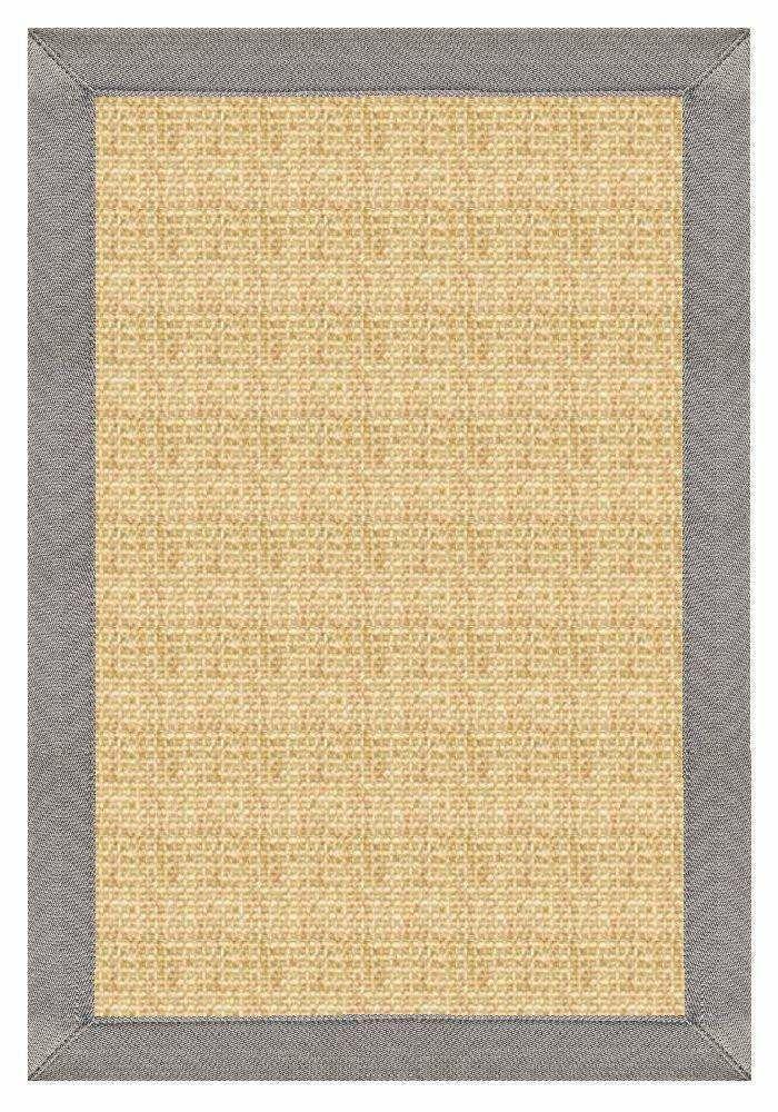 Sand Colored Sisal Area Rug with Coin Canvas Border – Posh Rug