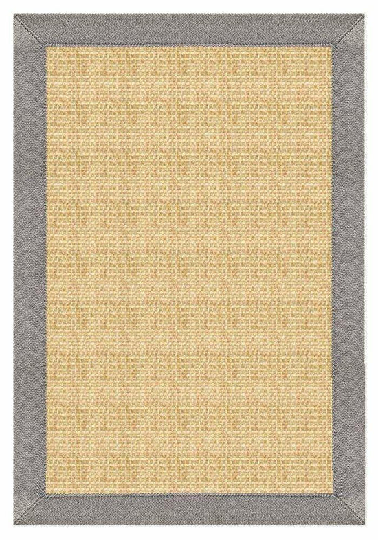 Sand Colored Sisal Area Rug with Coin Canvas Border – Posh Rug