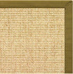 Sand Sisal Rug with Olive Green Cotton Border – Posh Rug